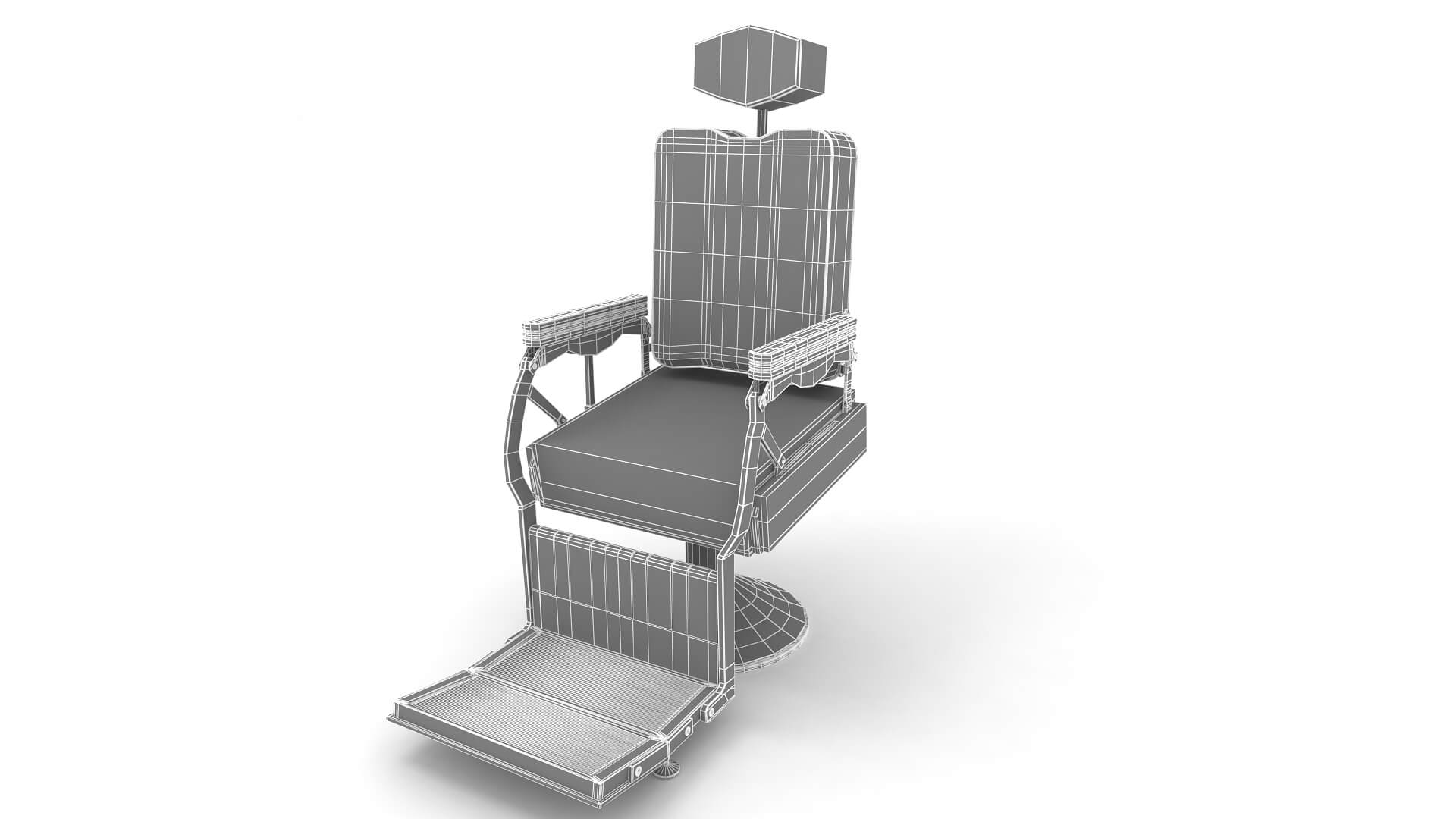 Barber Chair - 3D Model by 3dcharity