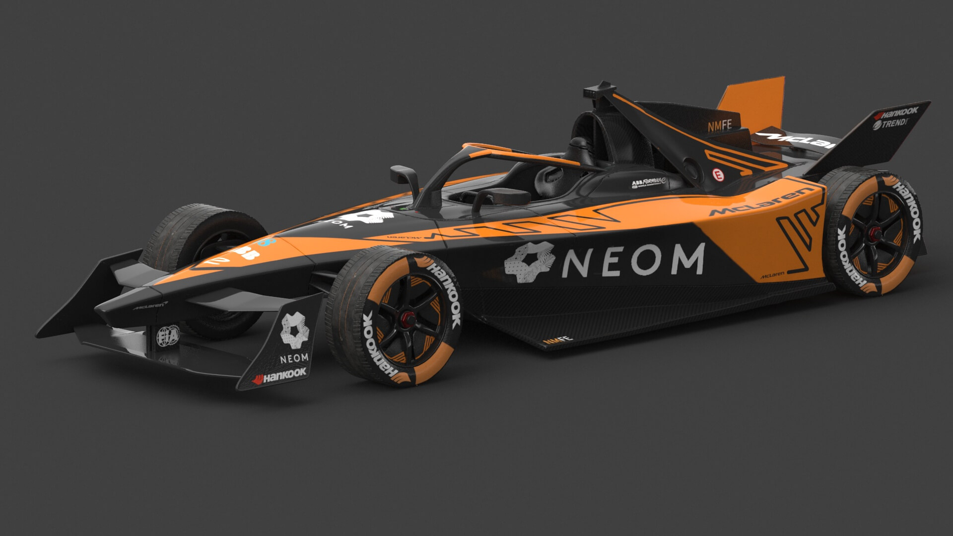 Neom McLaren Formula E 2024 PBR - 3D Model by 3dcharity