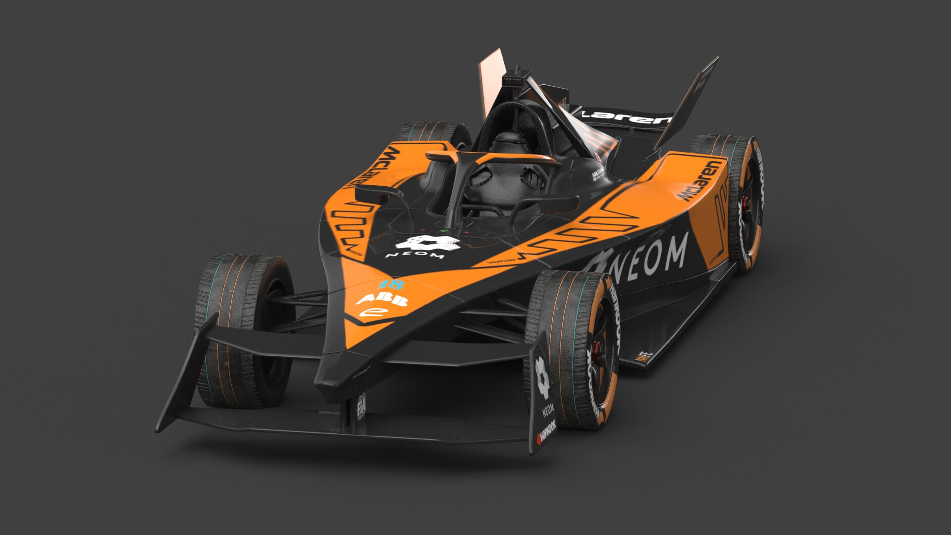 Neom McLaren Formula E 2024 PBR - 3D Model by 3dcharity