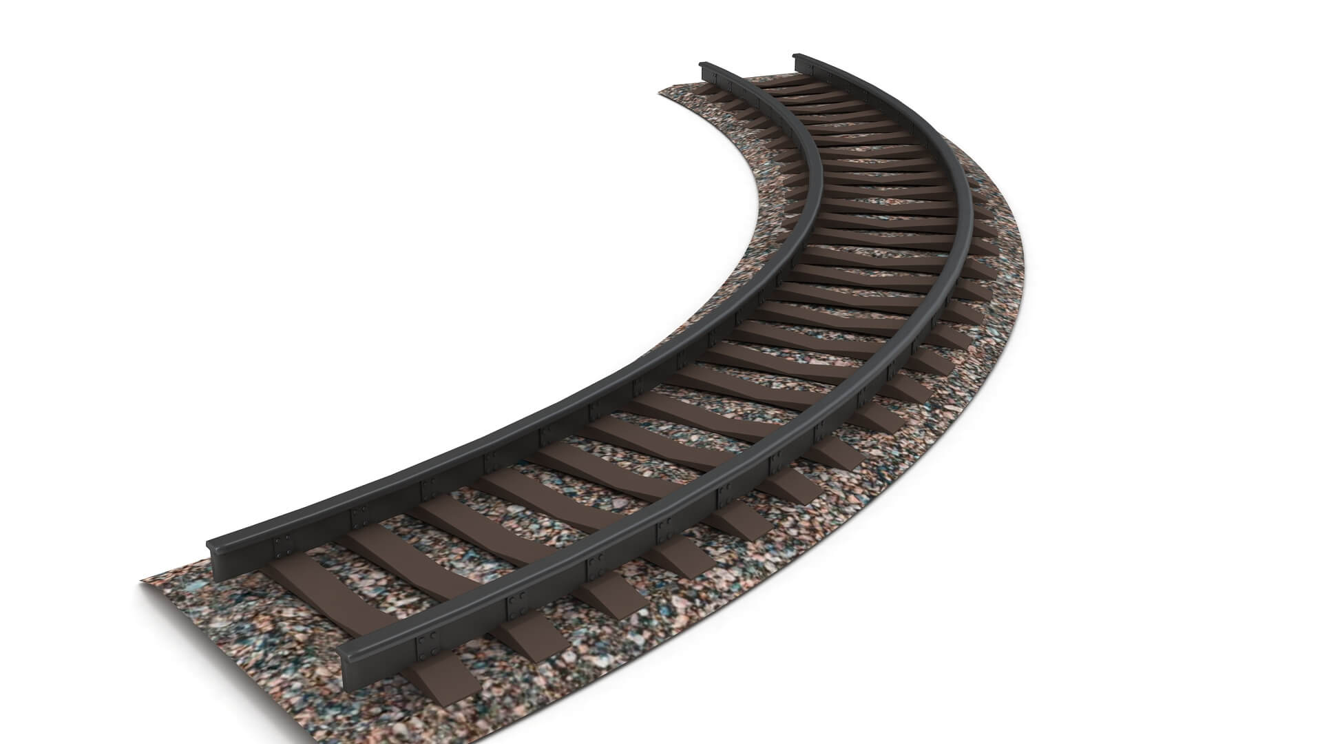 Railway Track - 3D Model by 3dcharity