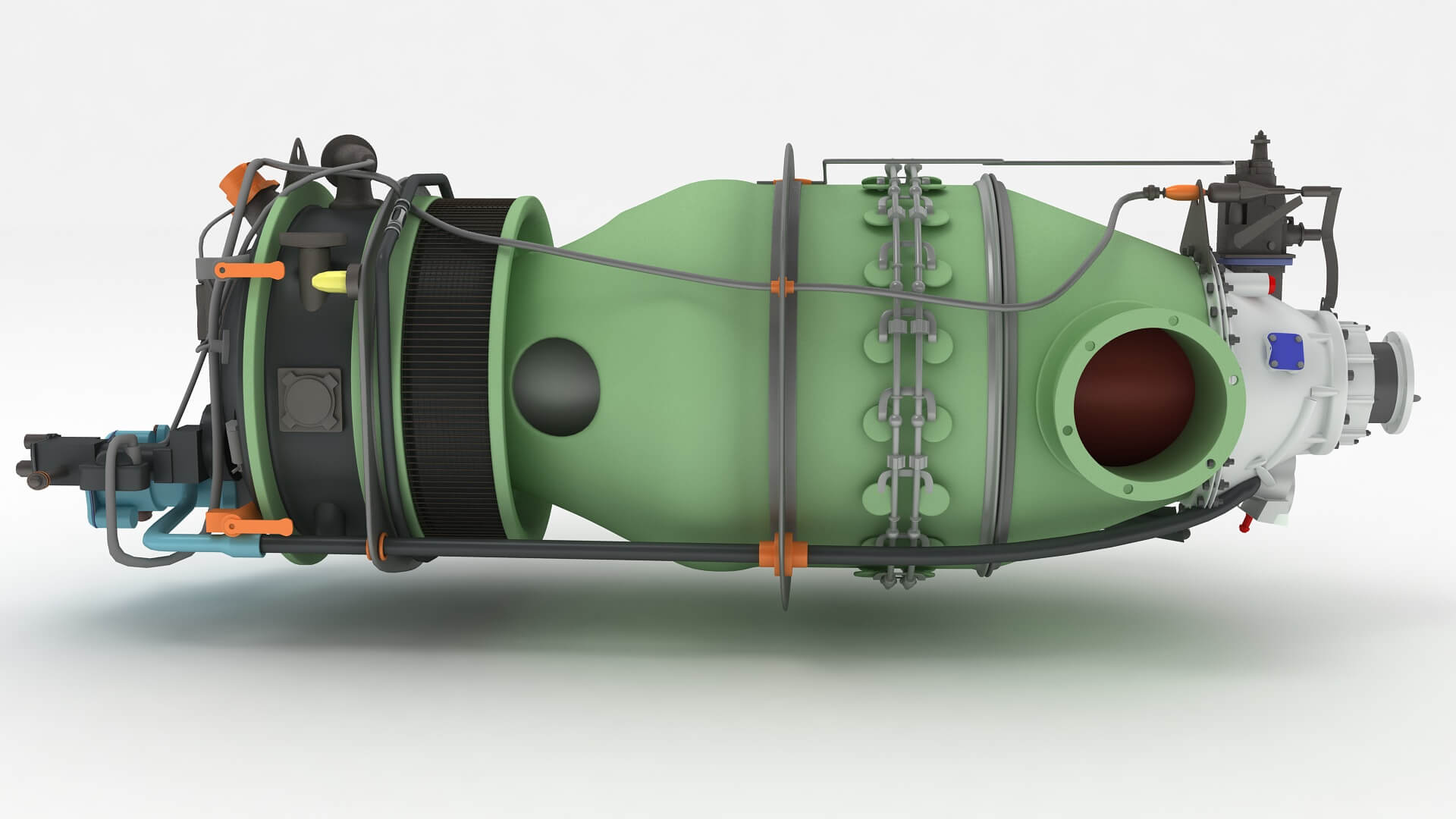 Turboprop Aircraft Engine Pratt and Whitney - 3D Model by 3dcharity