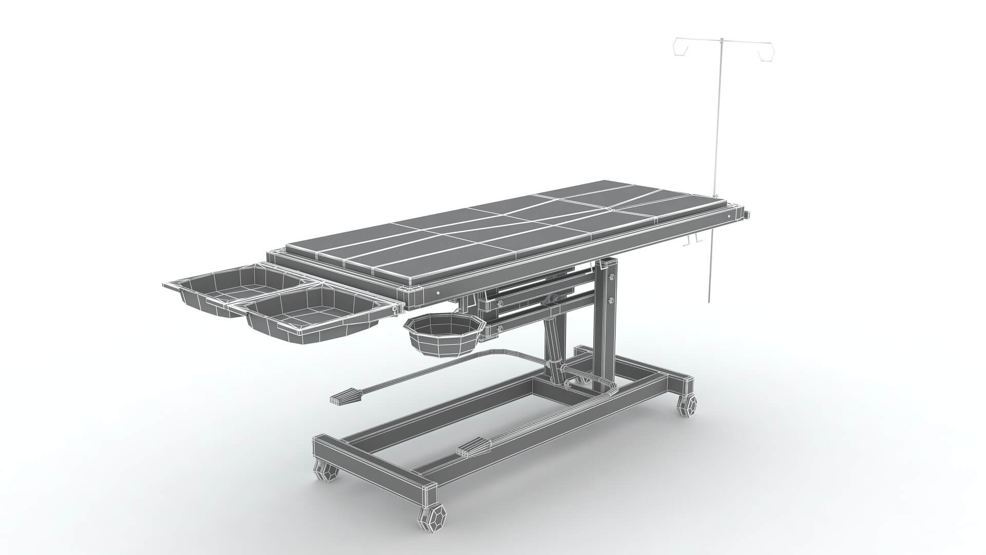 Veterinary Operating Table Blue - 3D Model by 3dcharity