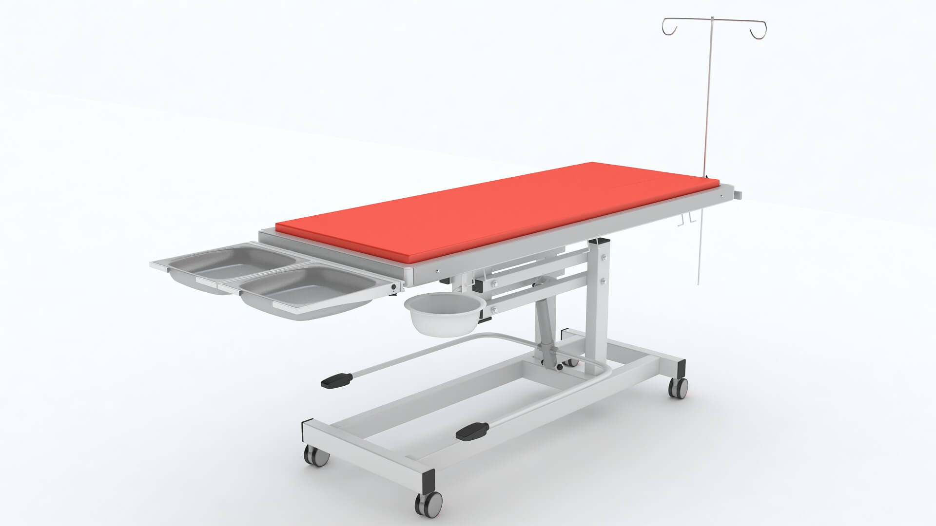 Veterinary Operating Table Red - 3D Model by 3dcharity