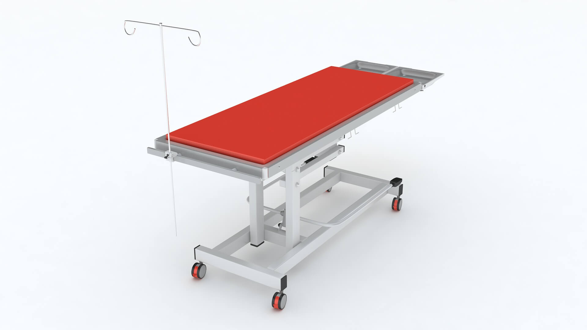Veterinary Operating Table Red - 3D Model by 3dcharity