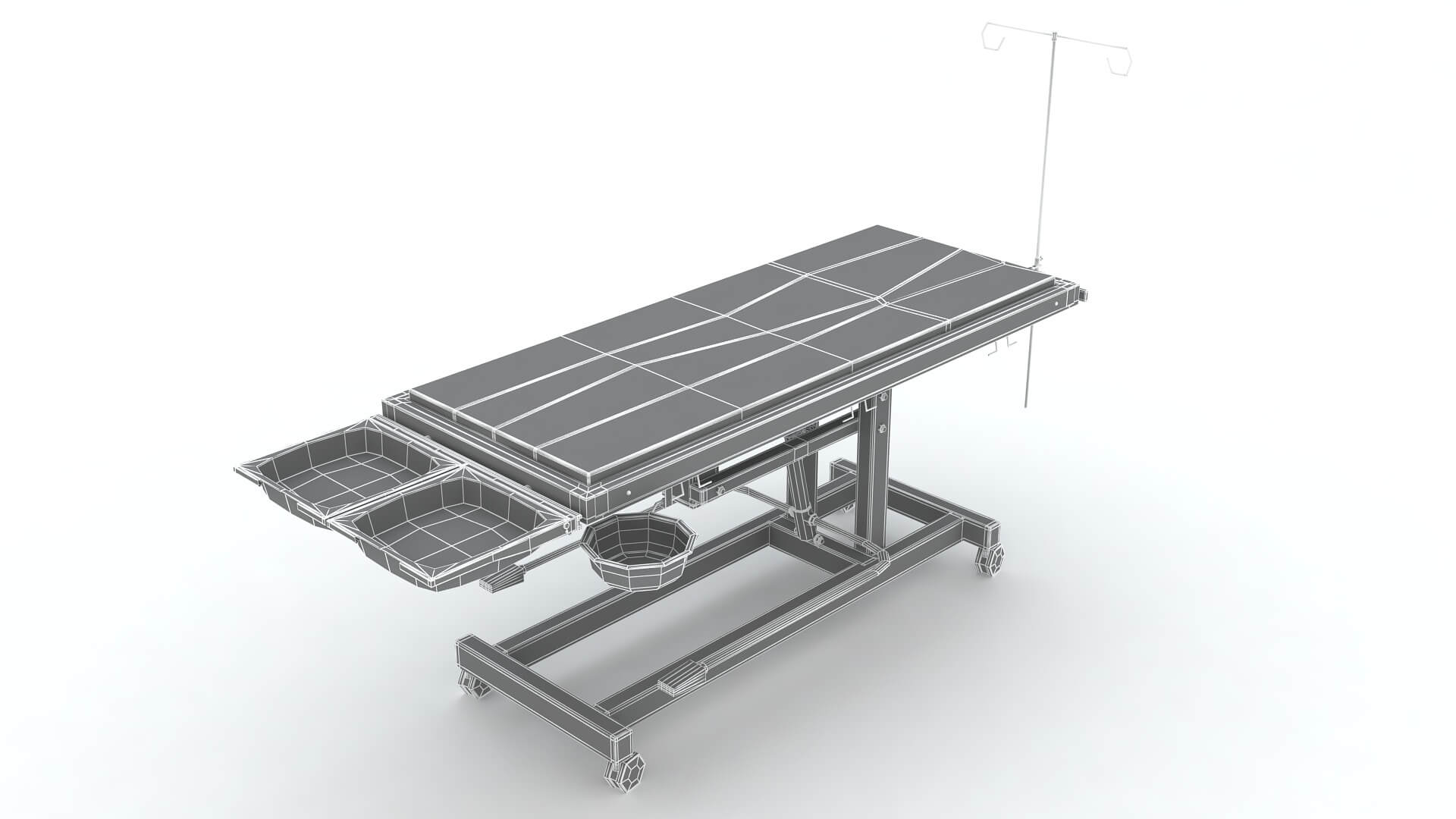 Veterinary Operating Table Red - 3D Model by 3dcharity