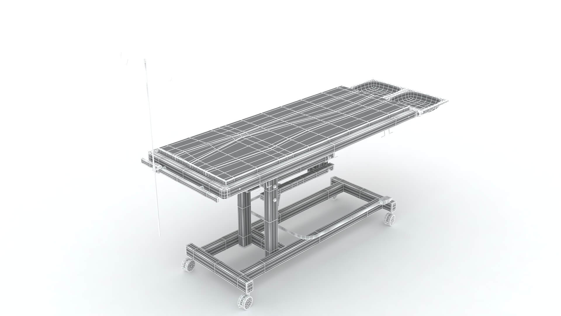 Veterinary Operating Table Red - 3D Model by 3dcharity