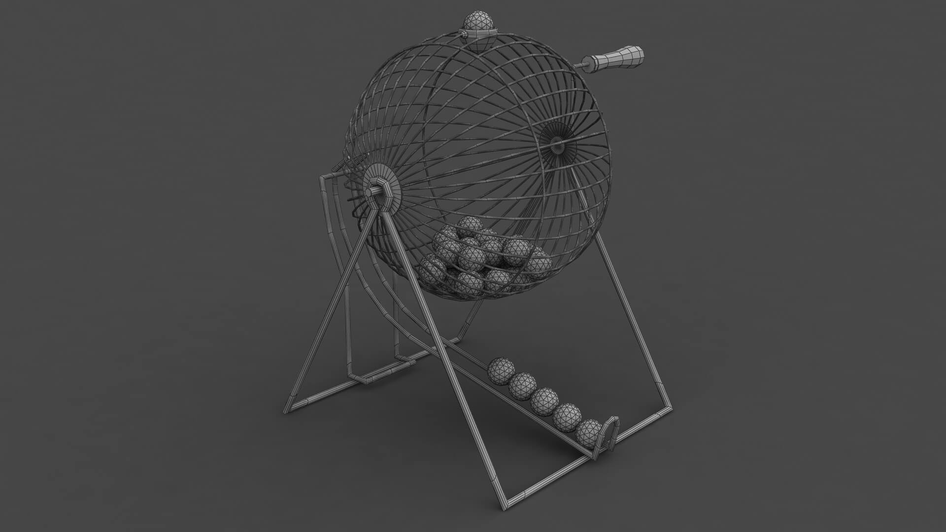 Vintage Wire Bingo Cage - 3D Model by 3dcharity