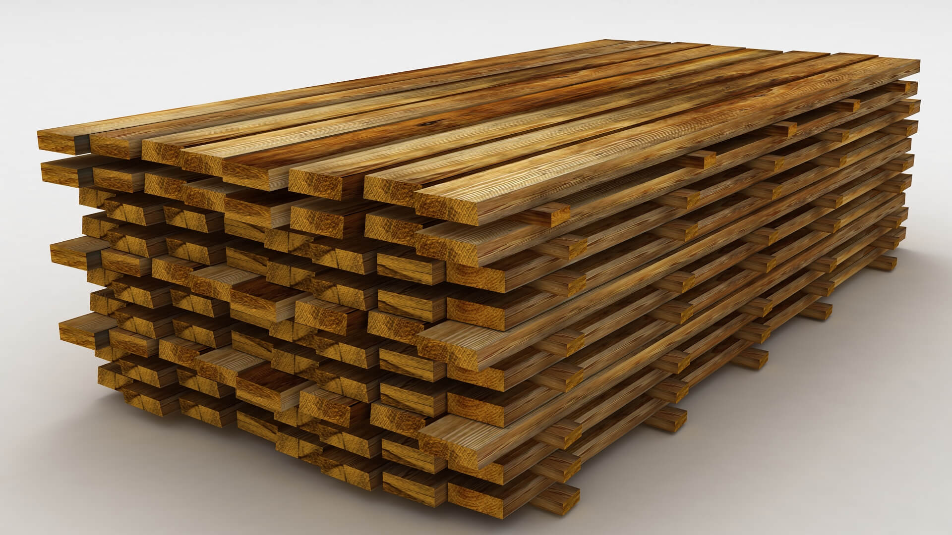 Wooden Boards Stack - 3D Model by 3dcharity