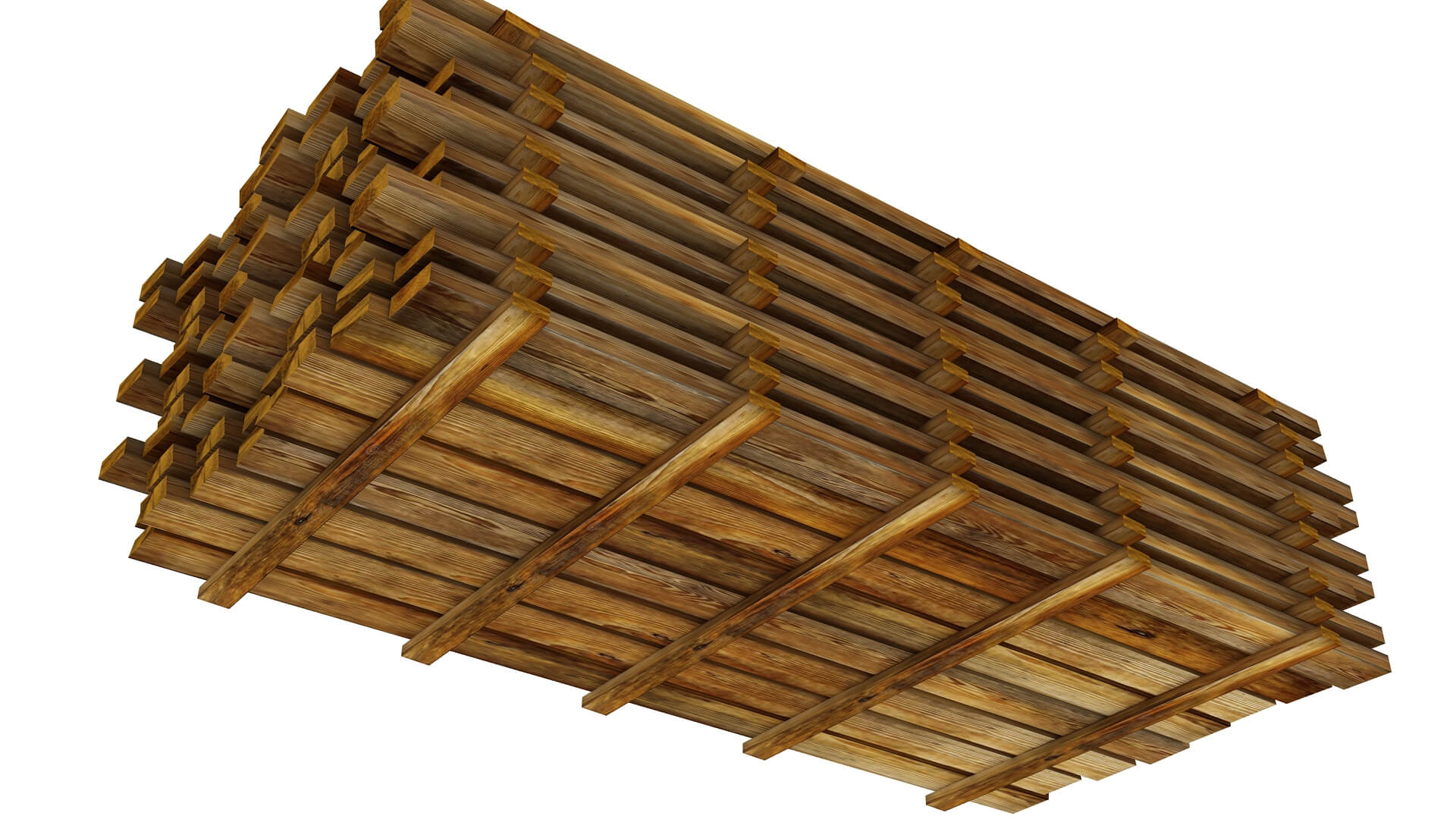 Wooden Boards Stack - 3D Model by 3dcharity
