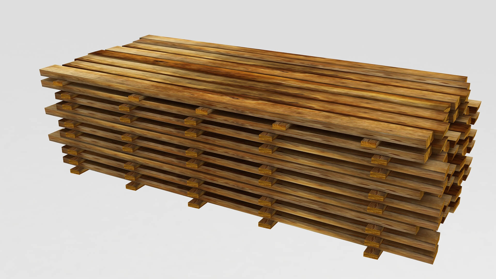 Wooden Boards Stack - 3D Model by 3dcharity