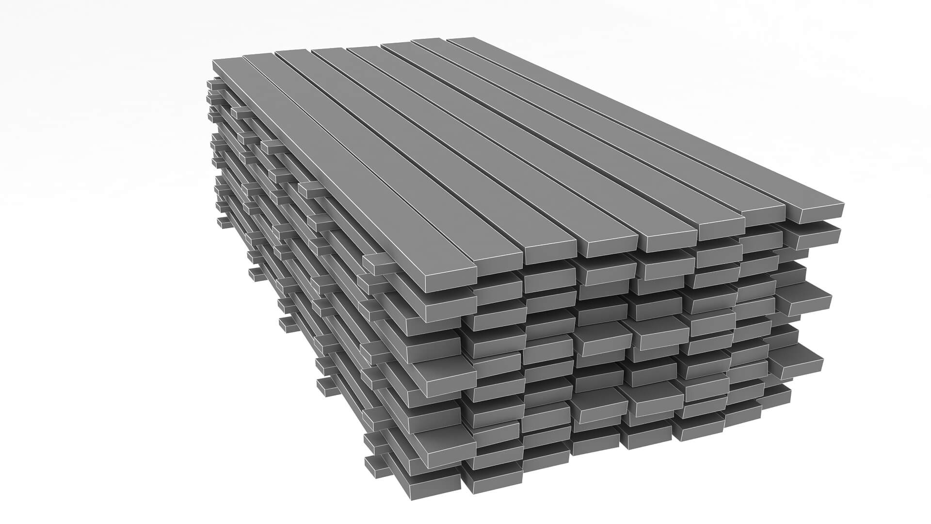 Wooden Boards Stack - 3D Model by 3dcharity