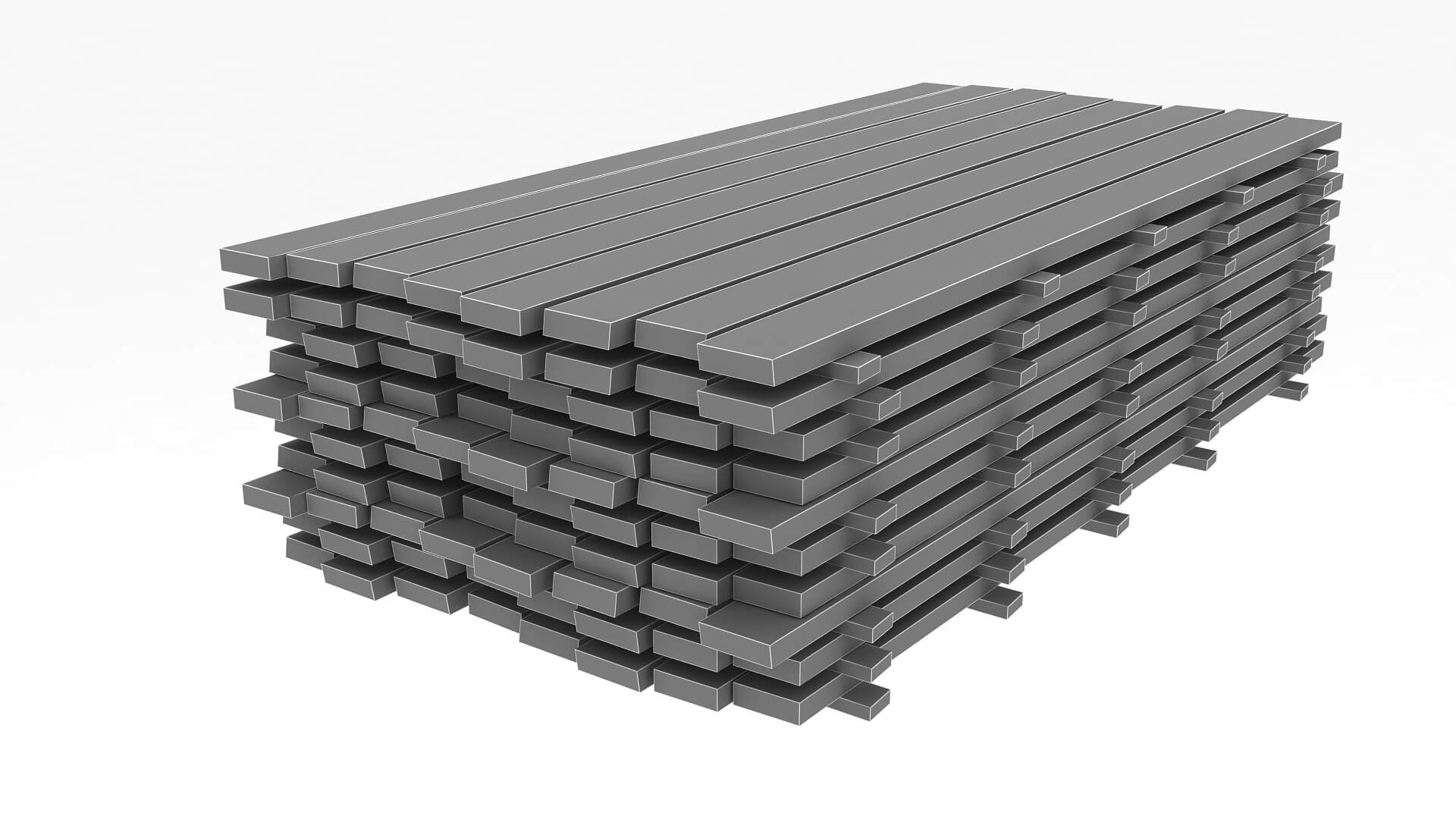 Wooden Boards Stack - 3D Model by 3dcharity