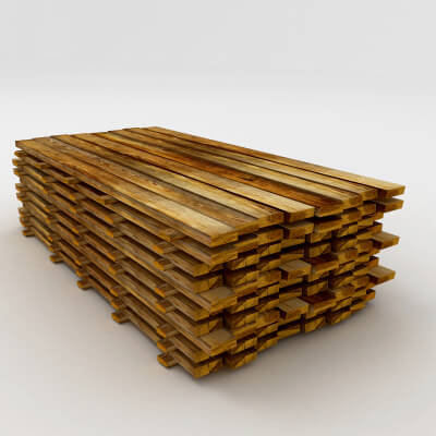 Wooden Boards Stack - 3D Model by 3dcharity