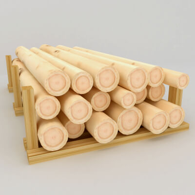 Wooden Log Stack 2 - 3D Model by 3dcharity