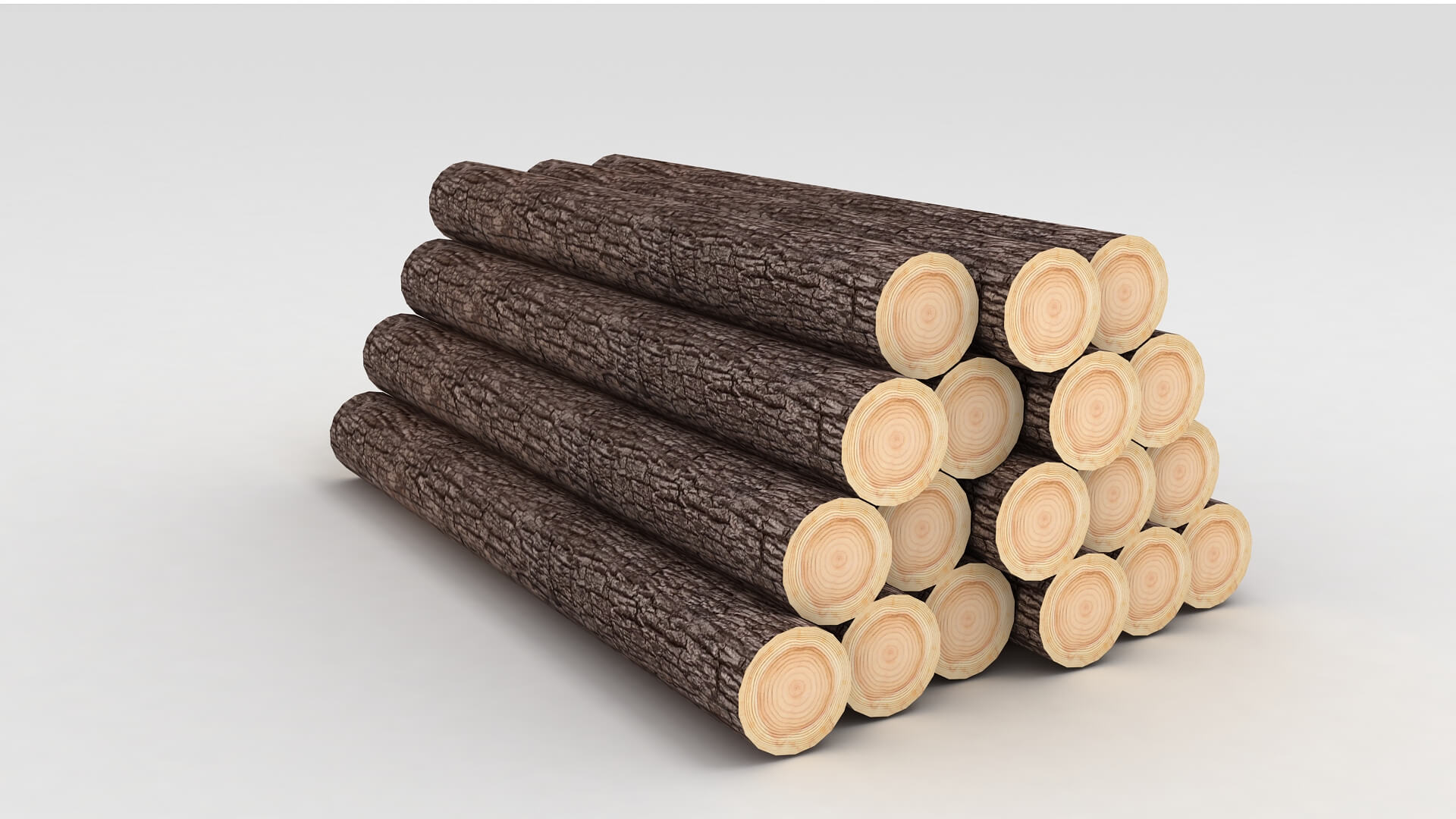 Wooden Logs Stack - 3D Model by 3dcharity