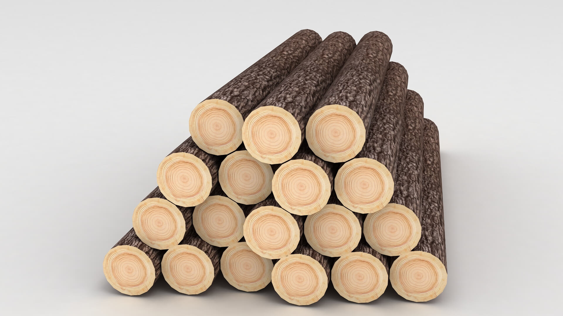 Wooden Logs Stack - 3D Model by 3dcharity