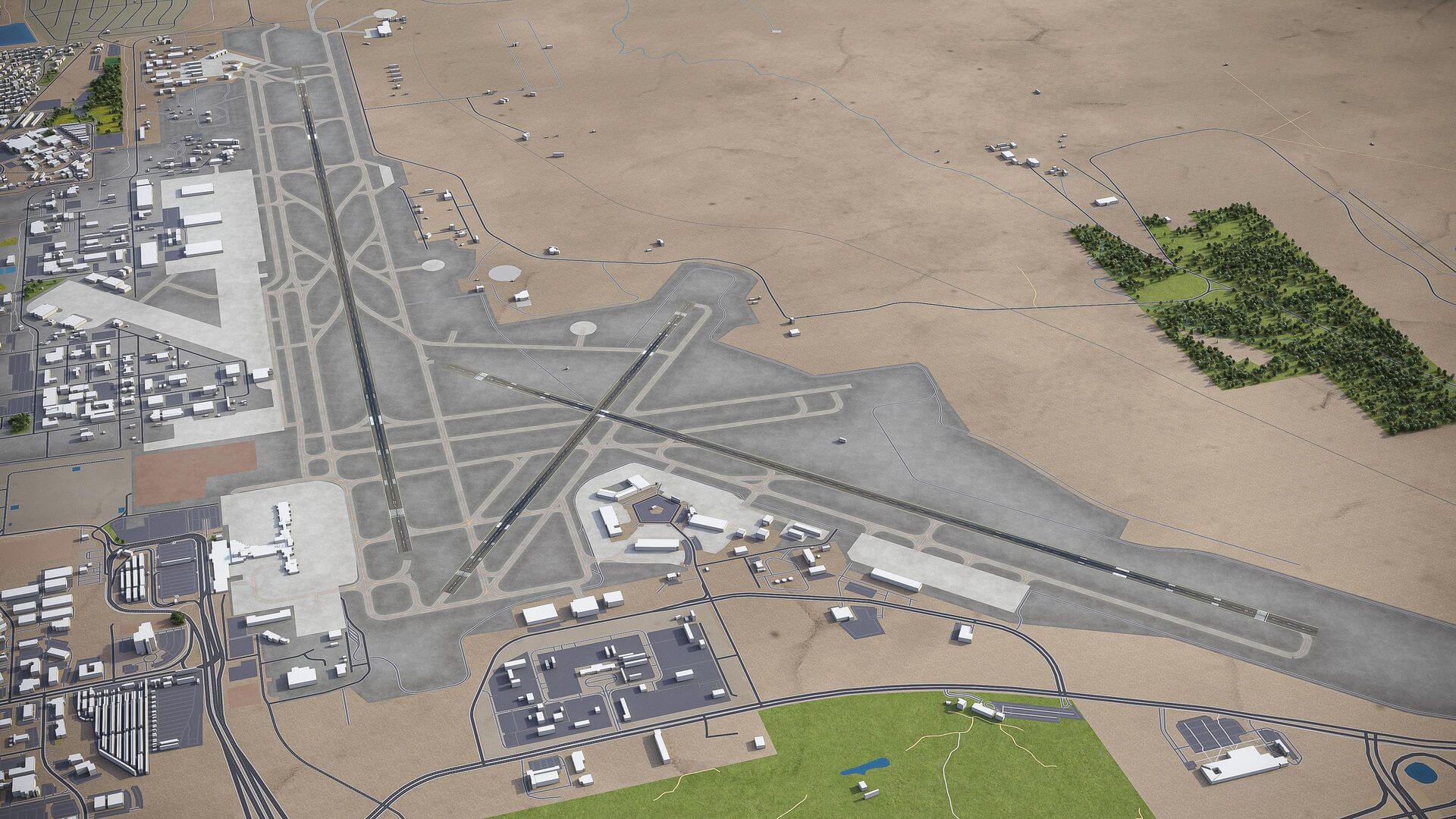 Albuquerque International Sunport - ABQ 3D Model by 3dcitymodels