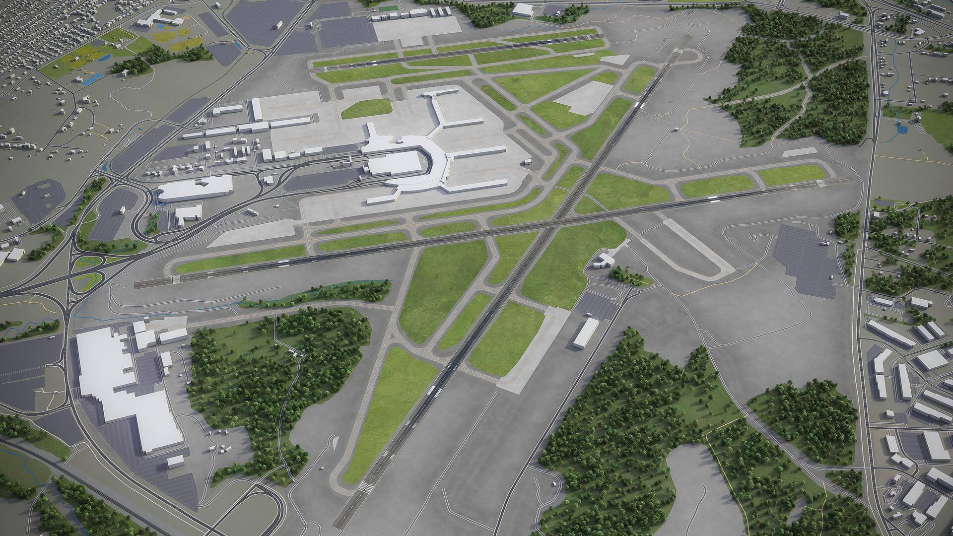 Baltimore - Washington International Thurgood Marshall Airport - BWI 3D ...