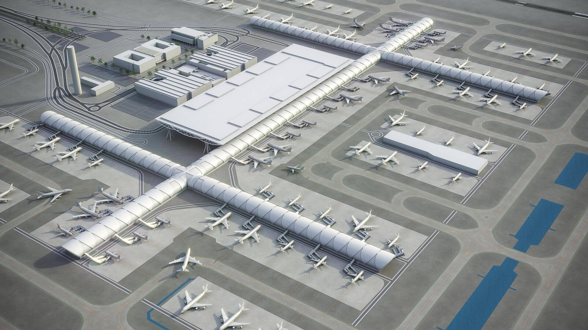 Bangkok Suvarnabhumi Airport - BKK 3D Model by 3dcitymodels