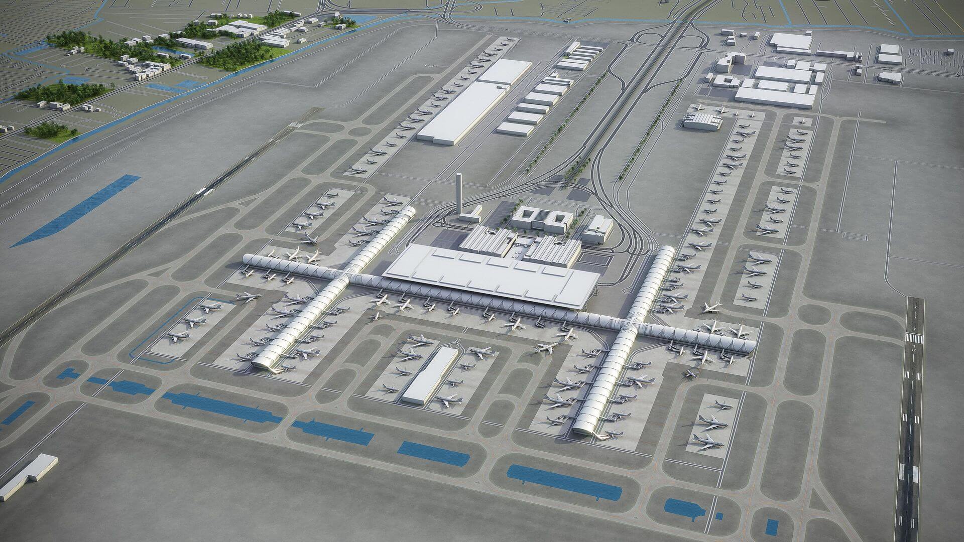 Bangkok Suvarnabhumi Airport - BKK 3D Model by 3dcitymodels