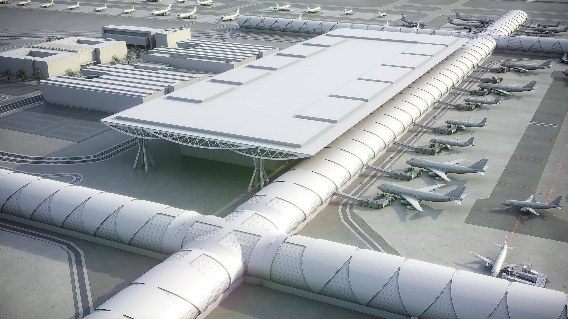 Bangkok Suvarnabhumi Airport - BKK 3D Model by 3dcitymodels