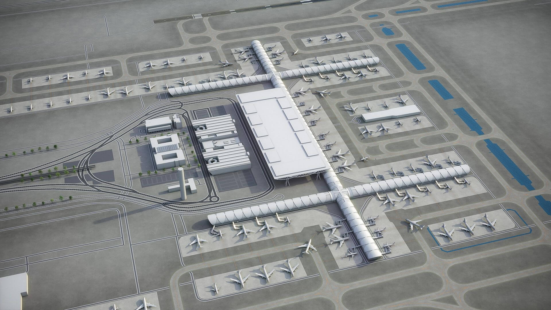Bangkok Suvarnabhumi Airport - BKK 3D Model by 3dcitymodels