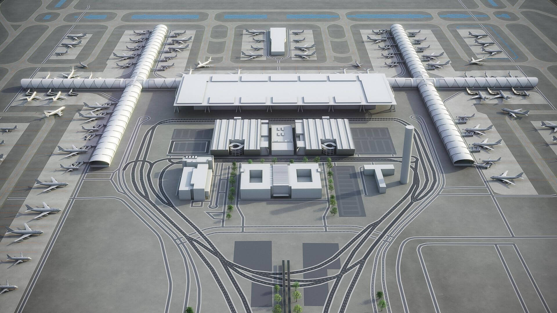 Bangkok Suvarnabhumi Airport - BKK 3D Model by 3dcitymodels