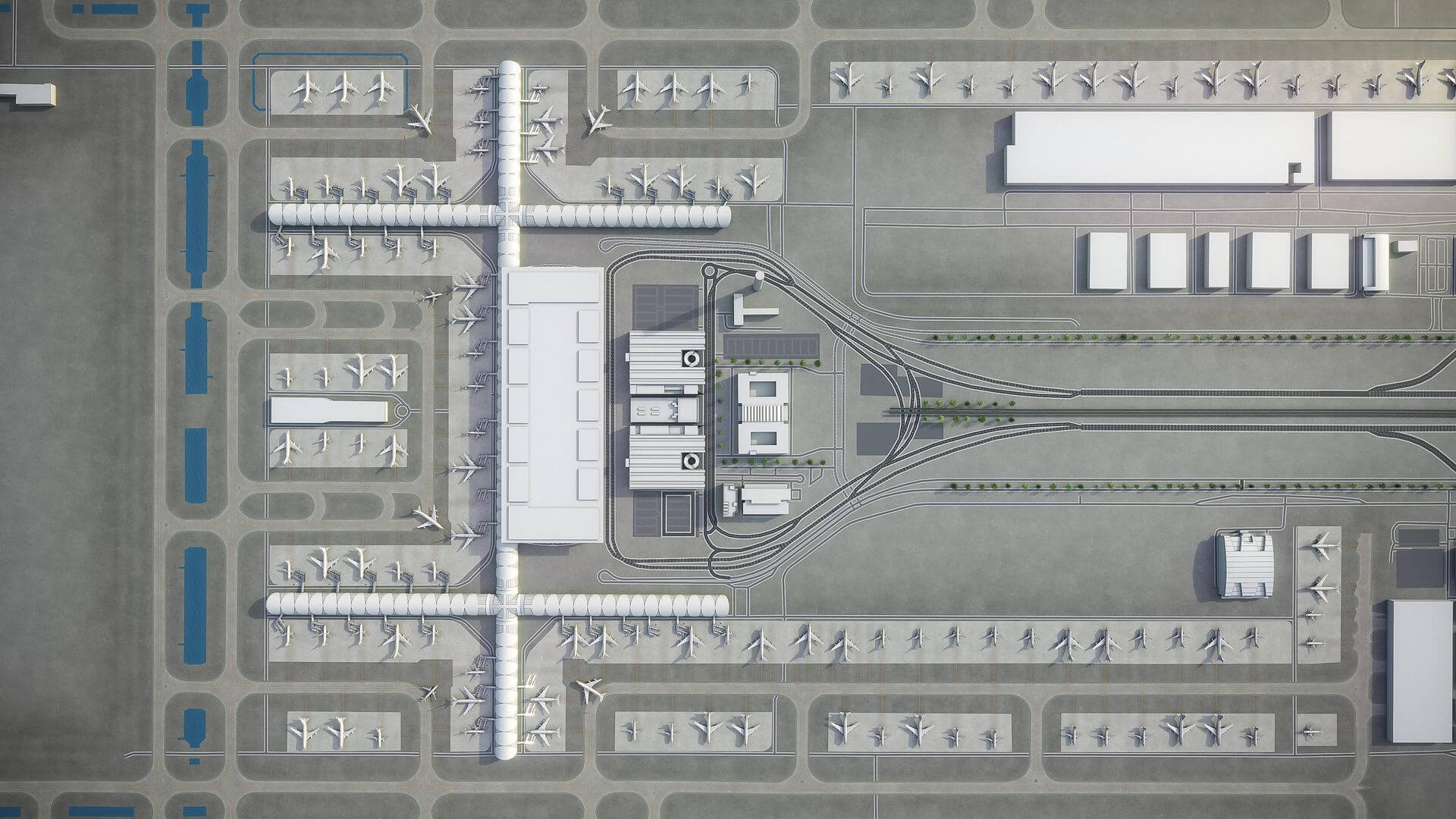 Bangkok Suvarnabhumi Airport - BKK 3D Model by 3dcitymodels