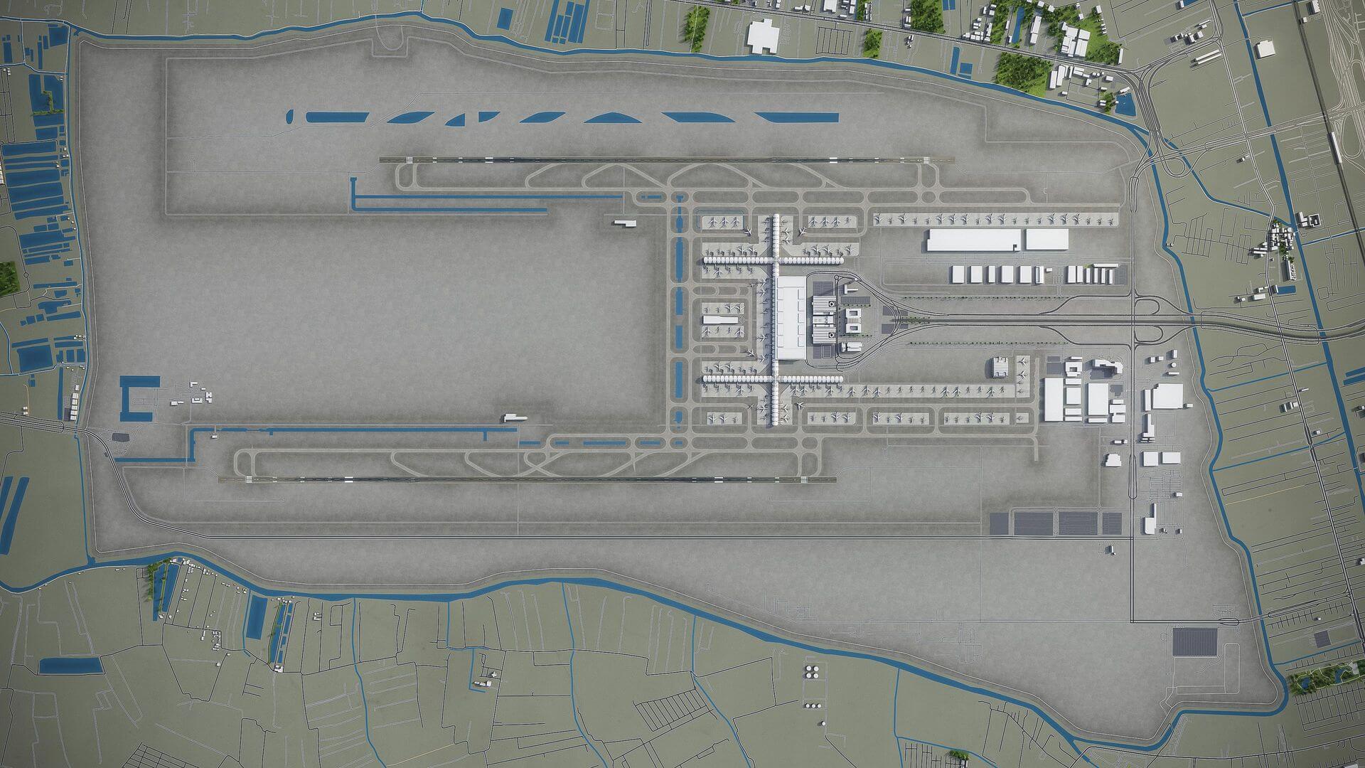 Bangkok Suvarnabhumi Airport - BKK 3D Model by 3dcitymodels