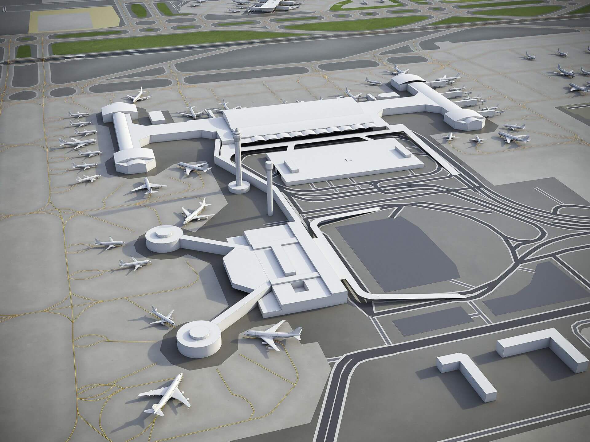 Beijing Capital International Airport - PEK 3D Model by 3dcitymodels