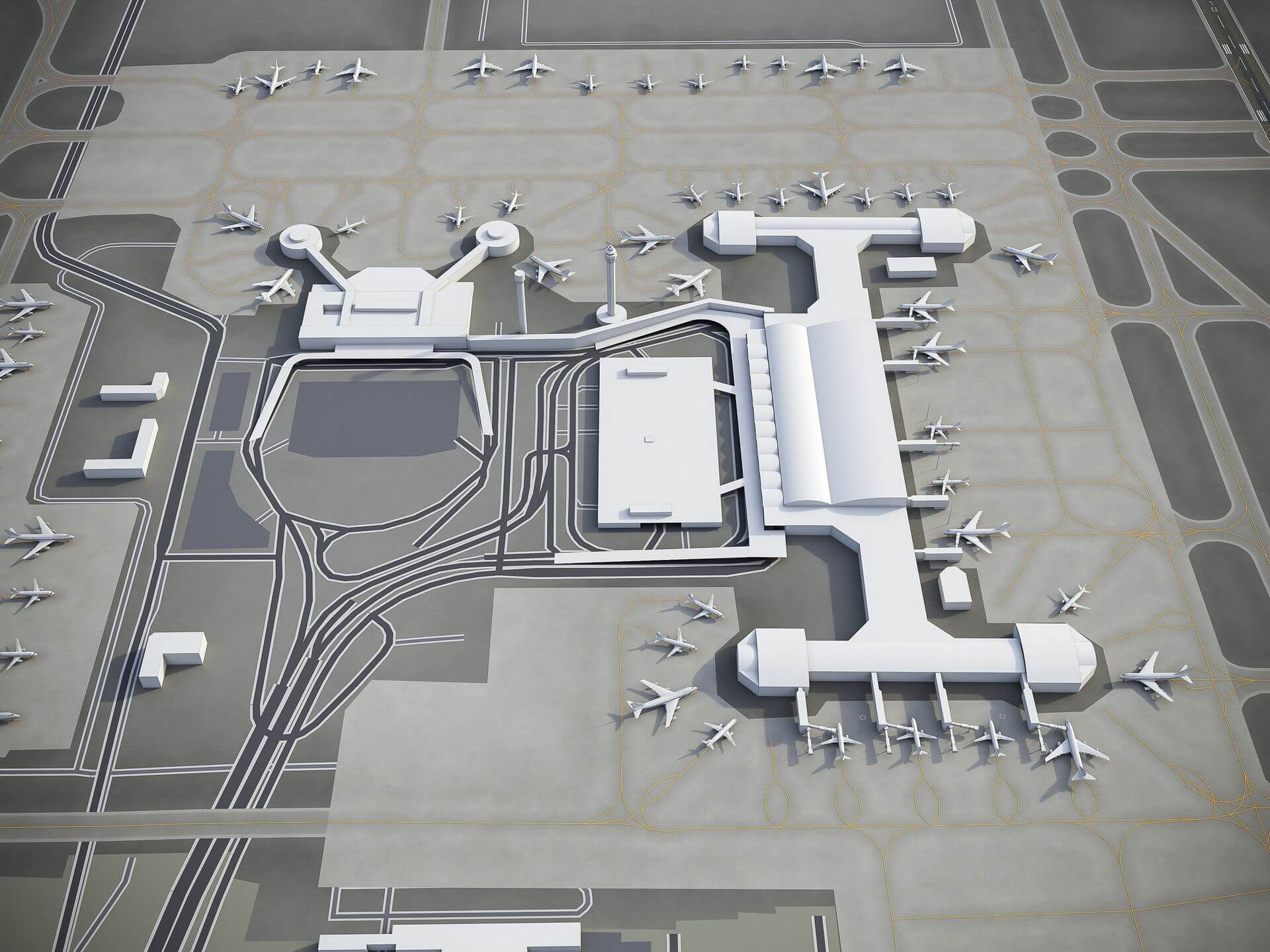 Beijing Capital International Airport - PEK 3D Model by 3dcitymodels