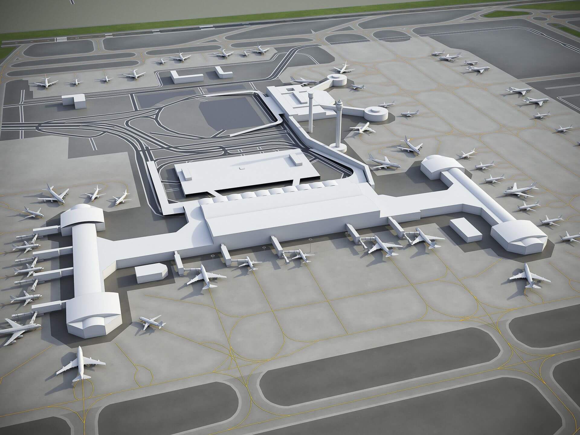 Beijing Capital International Airport - PEK 3D Model by 3dcitymodels