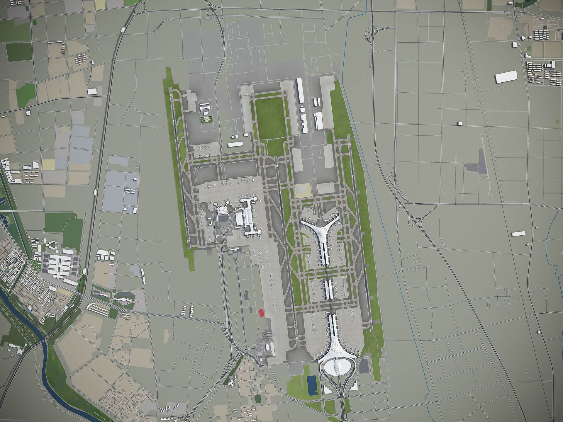 Beijing Capital International Airport - PEK 3D Model by 3dcitymodels