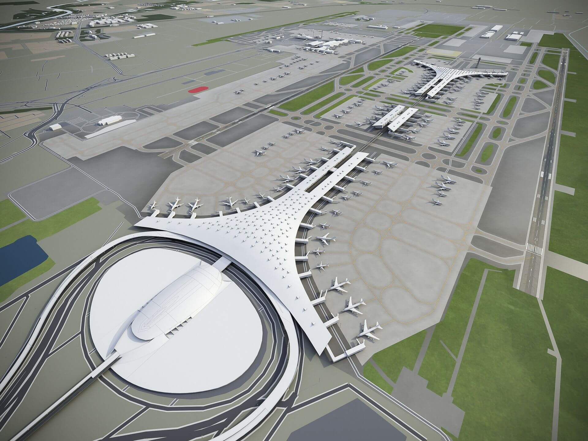 Beijing Capital International Airport - PEK 3D Model by 3dcitymodels