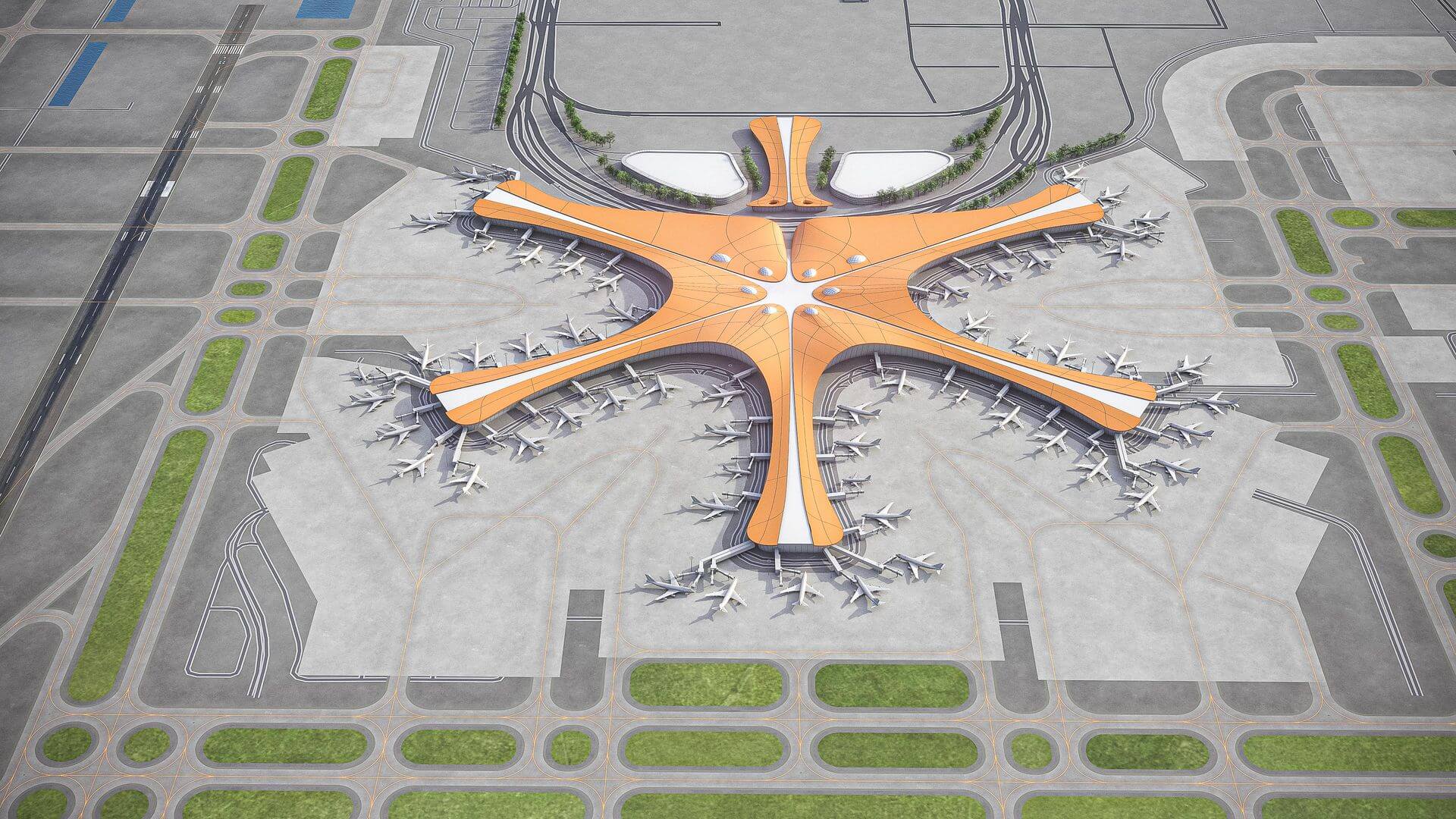 Beijing Daxing International Airport - PKX 3D Model by 3dcitymodels