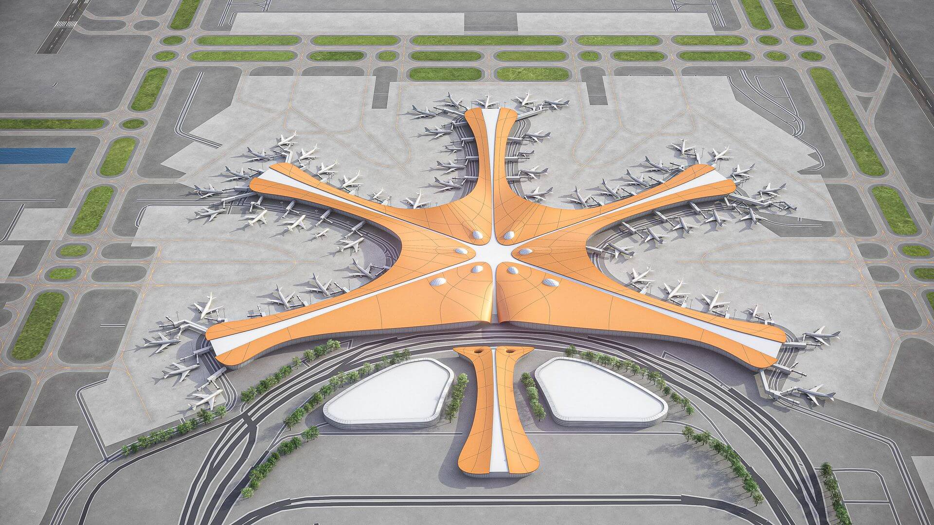 Beijing Daxing International Airport - PKX 3D Model by 3dcitymodels