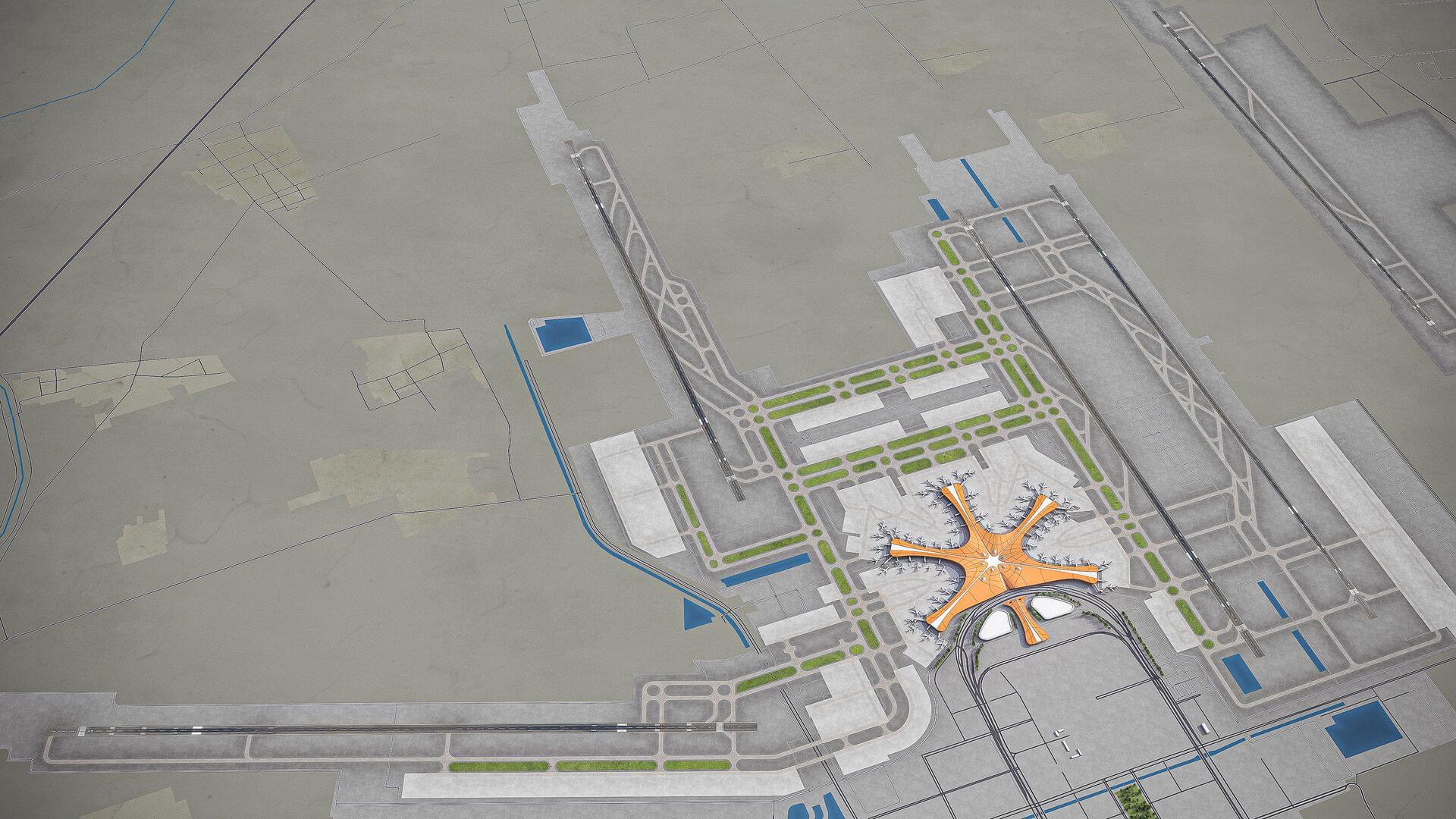 Beijing Daxing International Airport - PKX 3D Model by 3dcitymodels