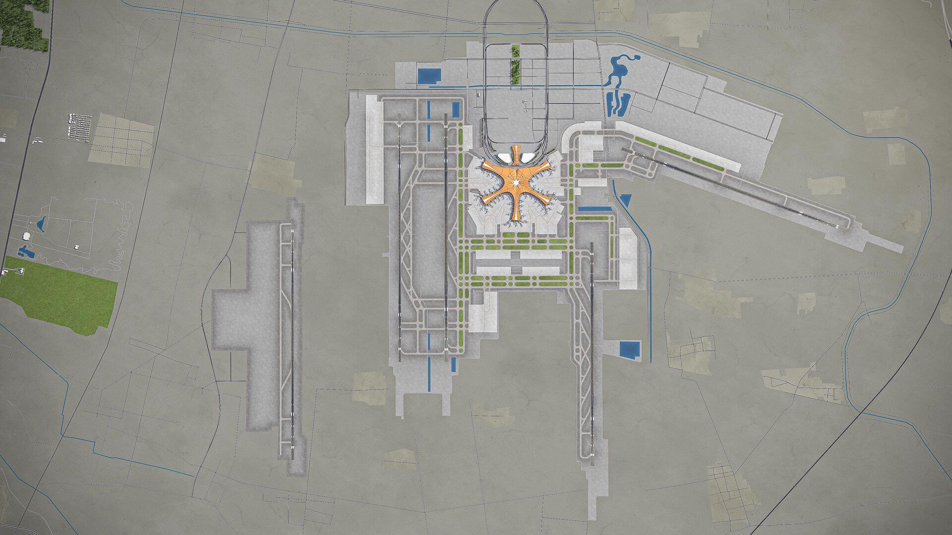 Beijing Daxing International Airport - PKX 3D Model by 3dcitymodels