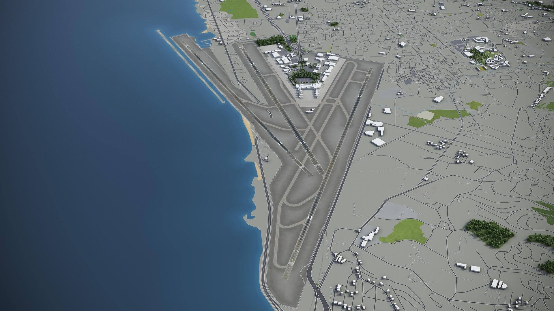 Beirut - Rafic Hariri International Airport - BEY 3D Model by 3dcitymodels