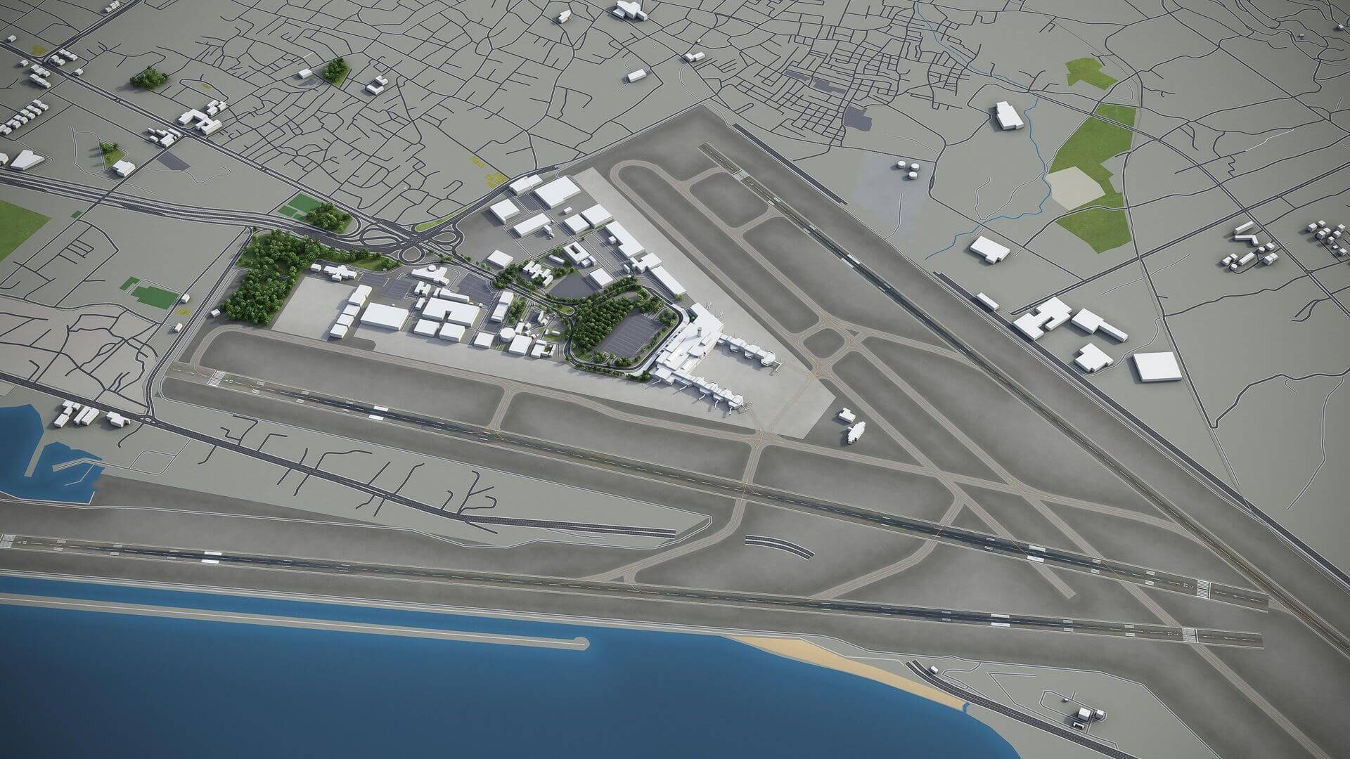 Beirut - Rafic Hariri International Airport - BEY 3D Model by 3dcitymodels