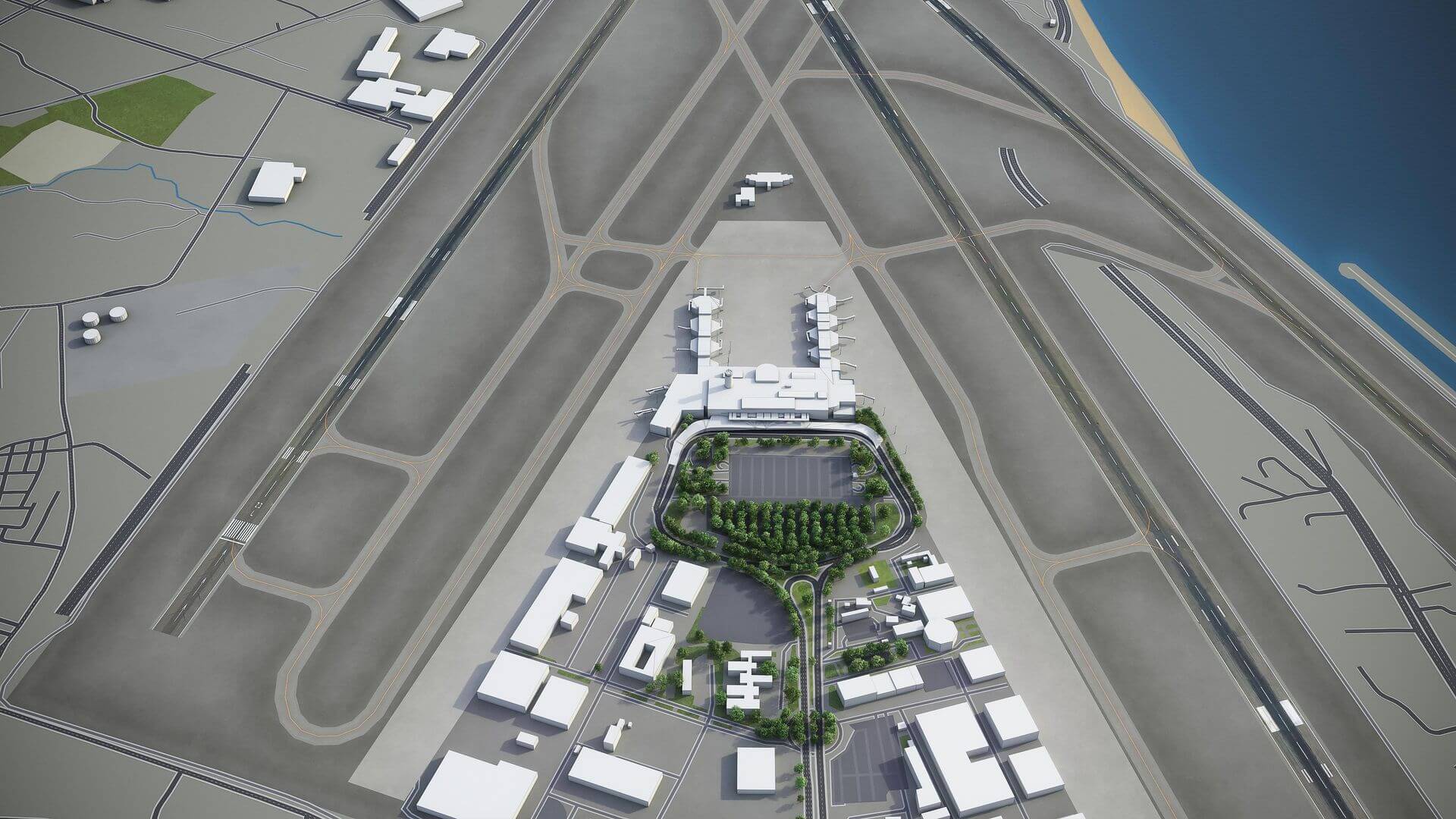 Beirut - Rafic Hariri International Airport - BEY 3D Model by 3dcitymodels