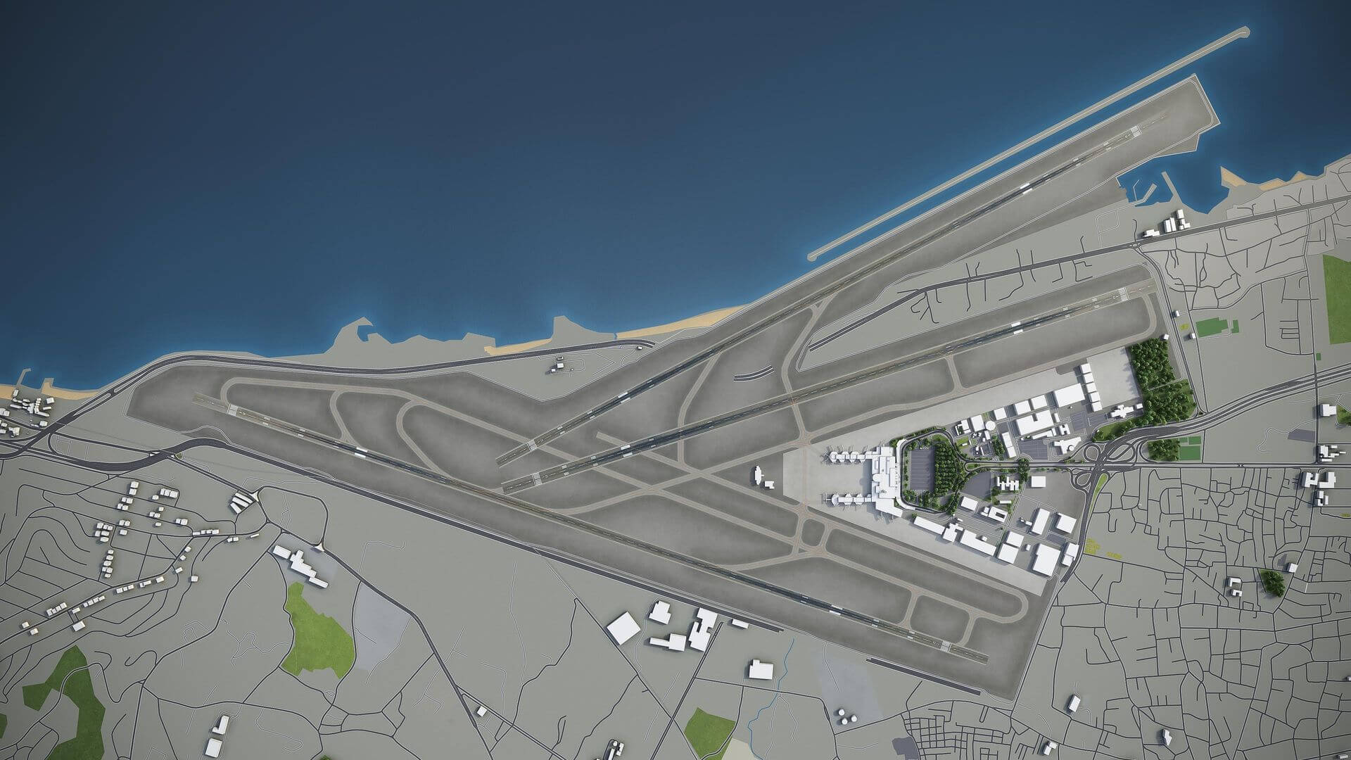 Beirut - Rafic Hariri International Airport - BEY 3D Model by 3dcitymodels