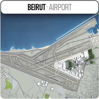 Beirut - Rafic Hariri International Airport - BEY 3D Model by 3dcitymodels