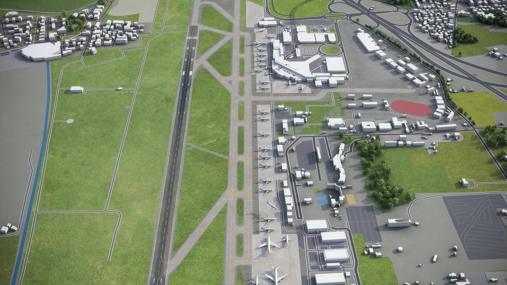 Bologna Guglielmo Marconi Airport - BLQ 3D Model by 3dcitymodels