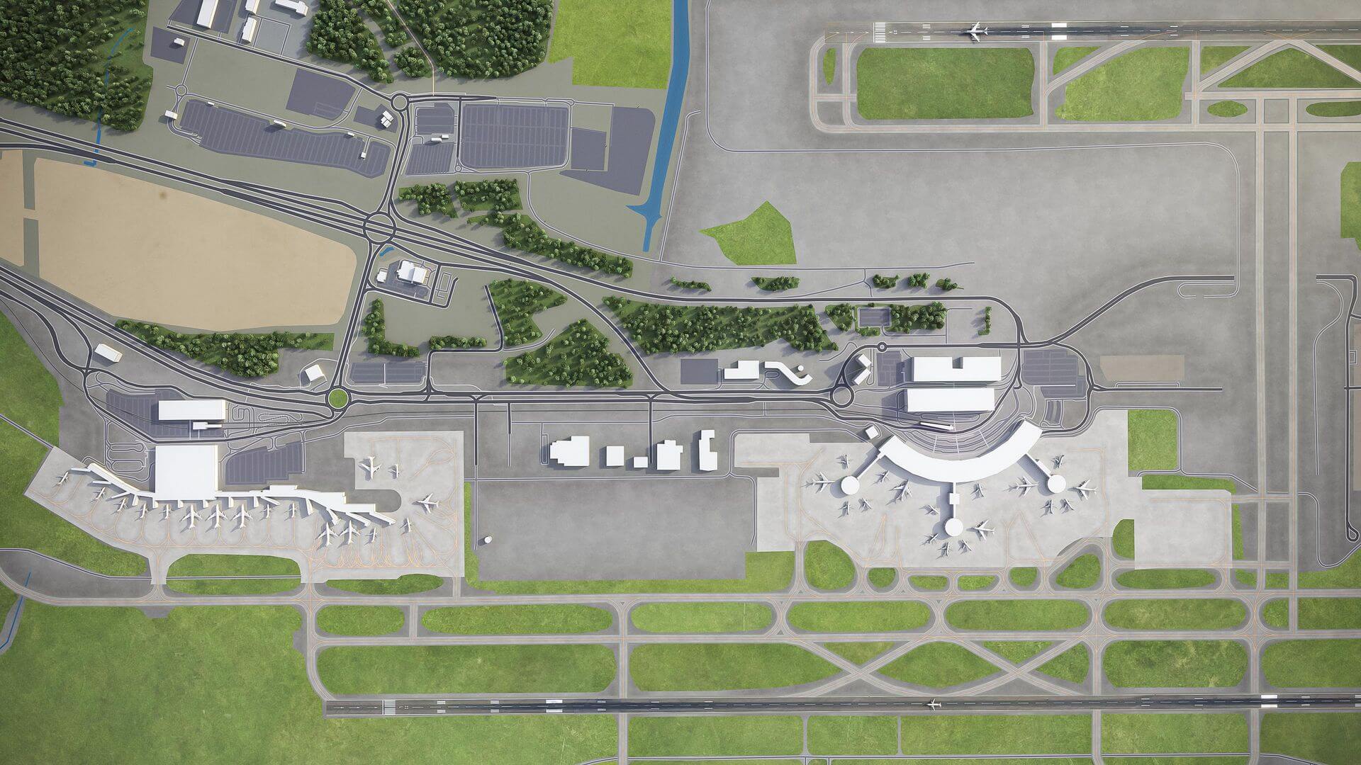Brisbane Airport - BNE 3D Model by 3dcitymodels