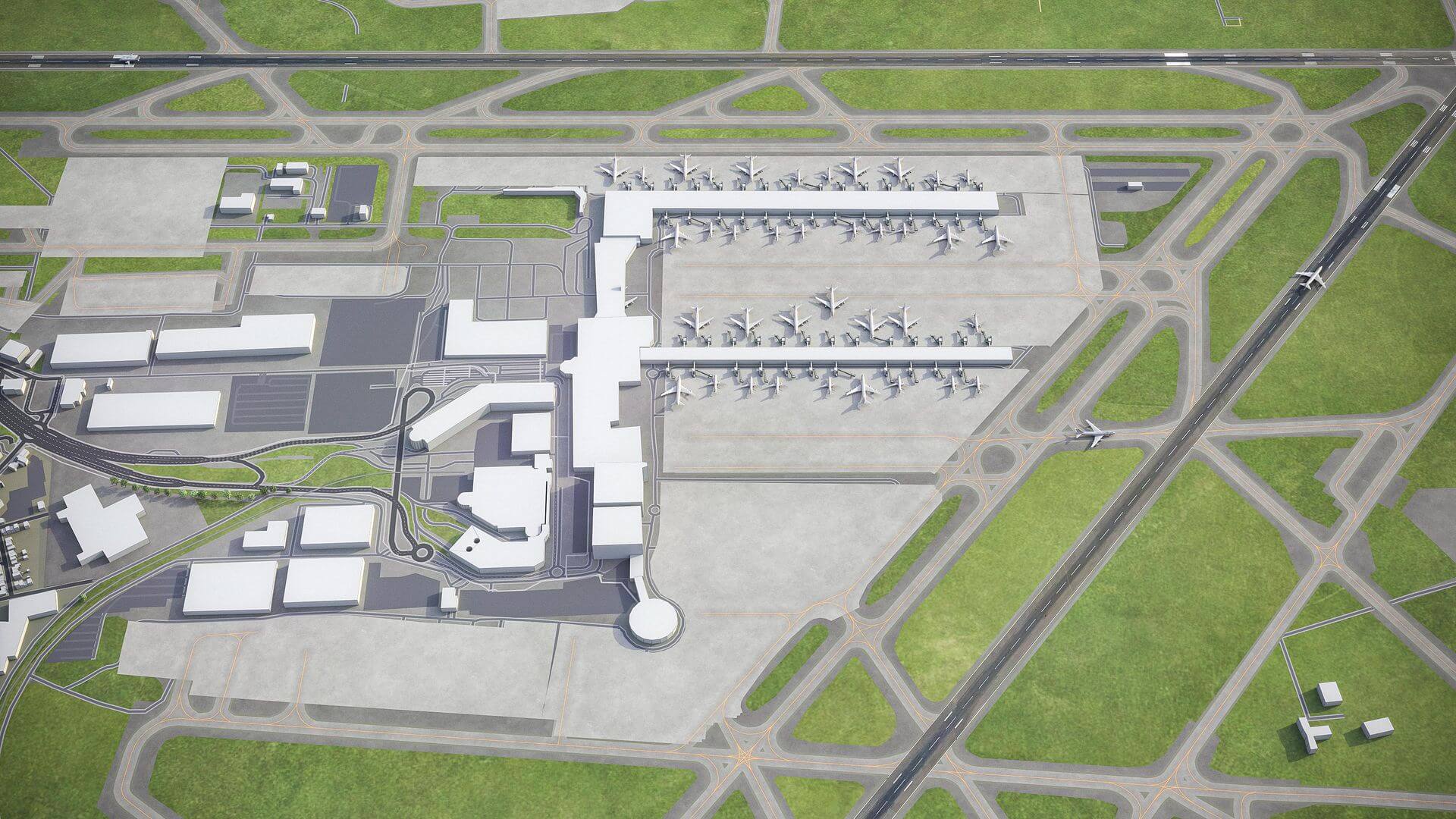 Brussels Airport - BRU 3D Model by 3dcitymodels