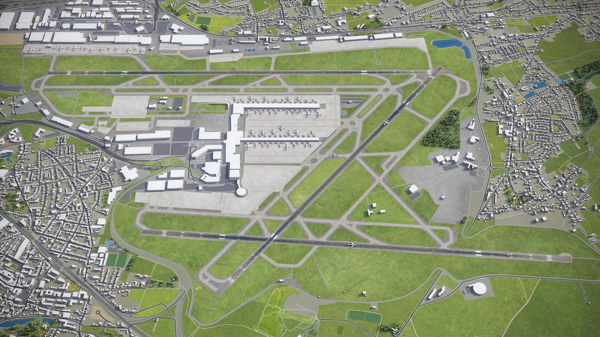 Brussels Airport - BRU 3D Model by 3dcitymodels