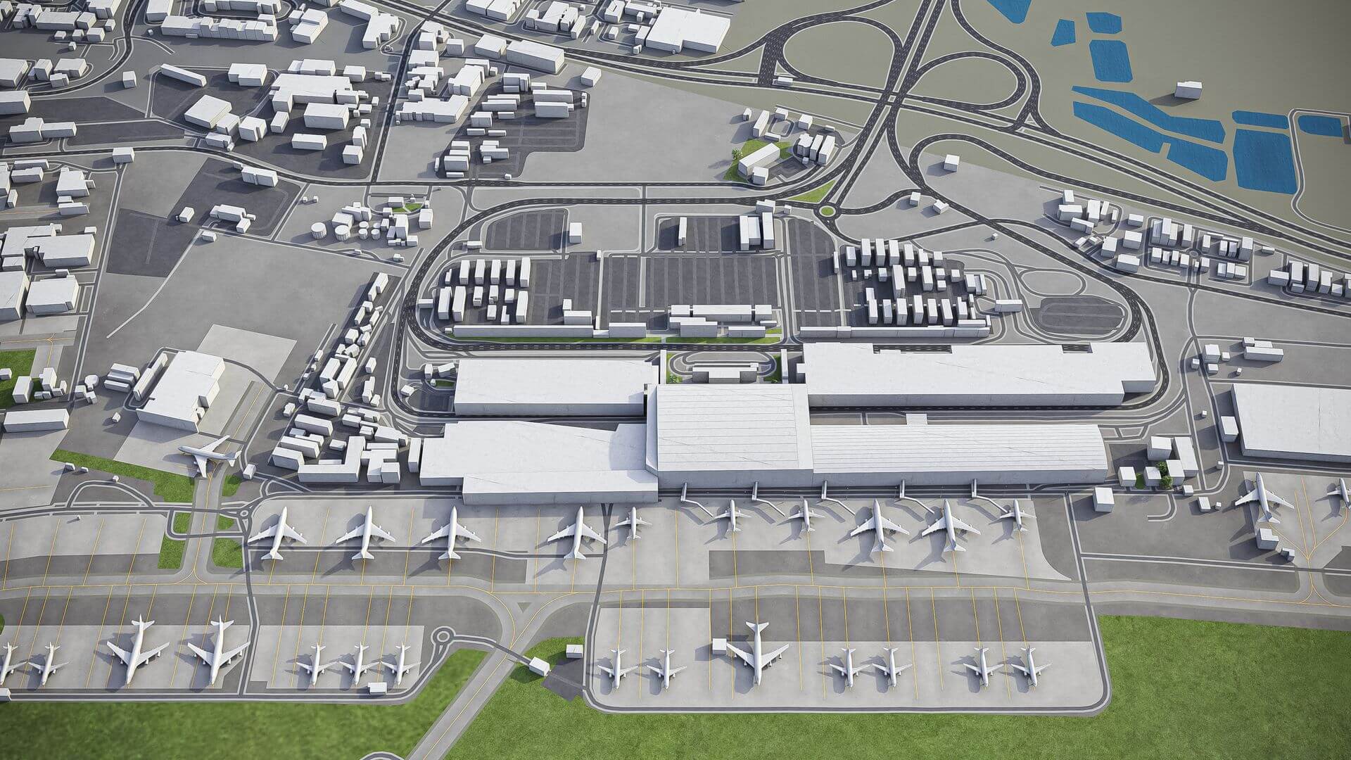 Cape Town Airport - CPT 3D Model by 3dcitymodels