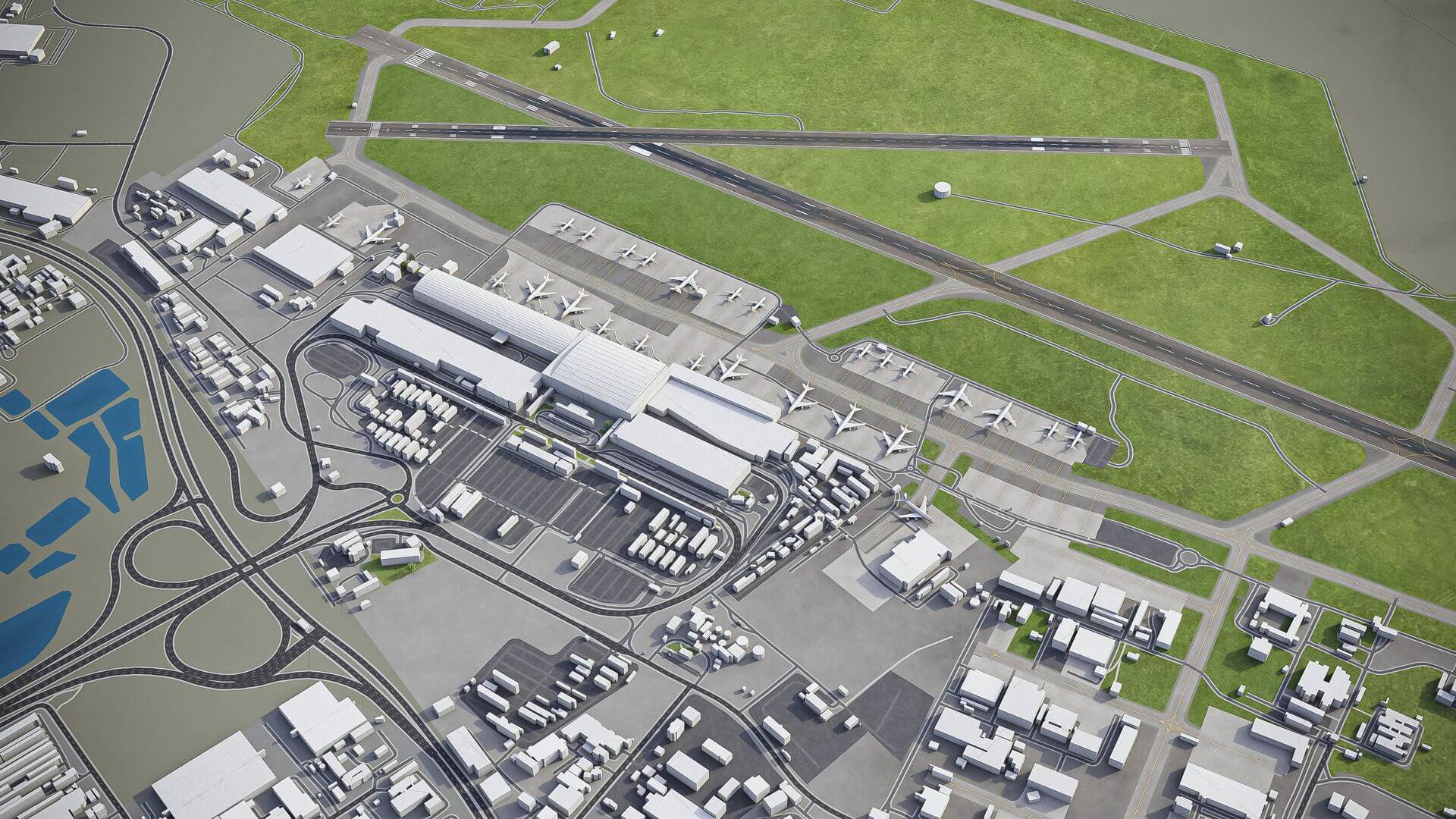 Cape Town Airport - CPT 3D Model by 3dcitymodels