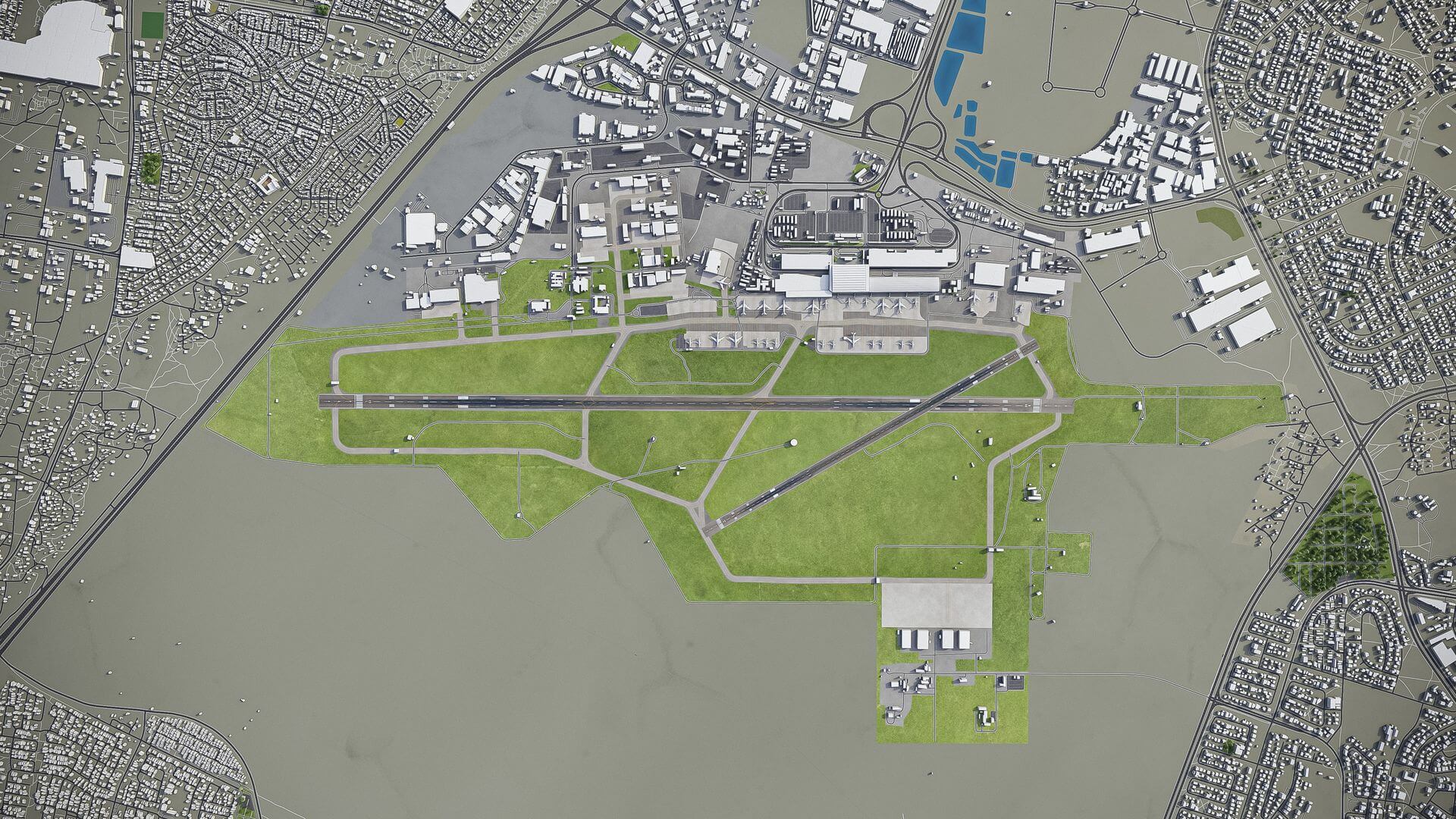 Cape Town Airport - CPT 3D Model by 3dcitymodels